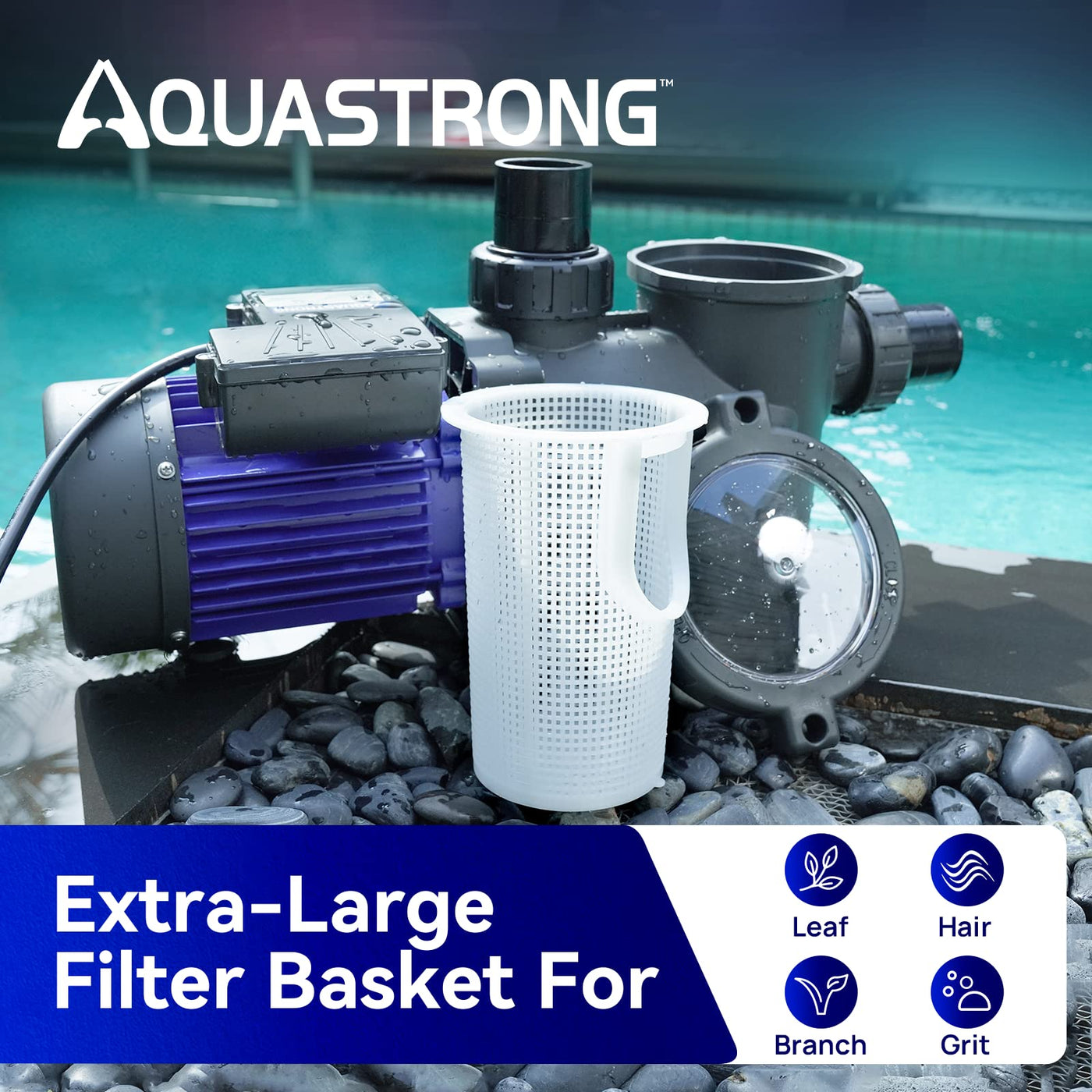 PSP200T 2 HP 220V Pool Pump with Timer, 8917GPH — AQUASTRONG