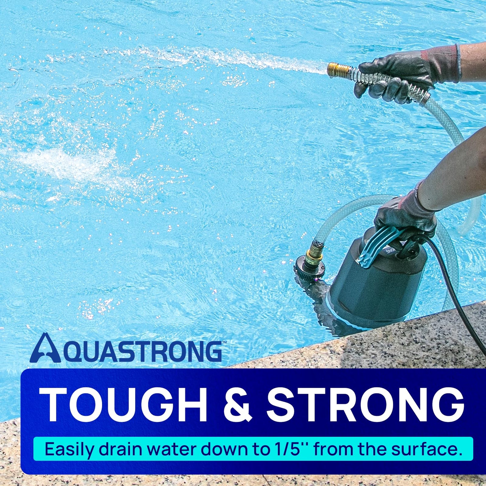 AQUASTRONG Utility Pumps 1/2 HP & 1 HP with Float Switch, Up to 4500GP