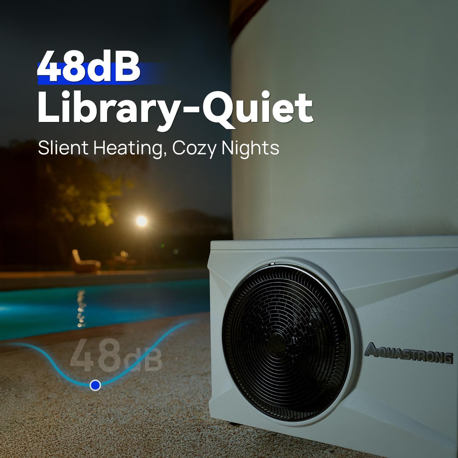 HEX035 35,000 BTU Heat Pump For 9,000 Gallons Pools 120V — Aquastrong