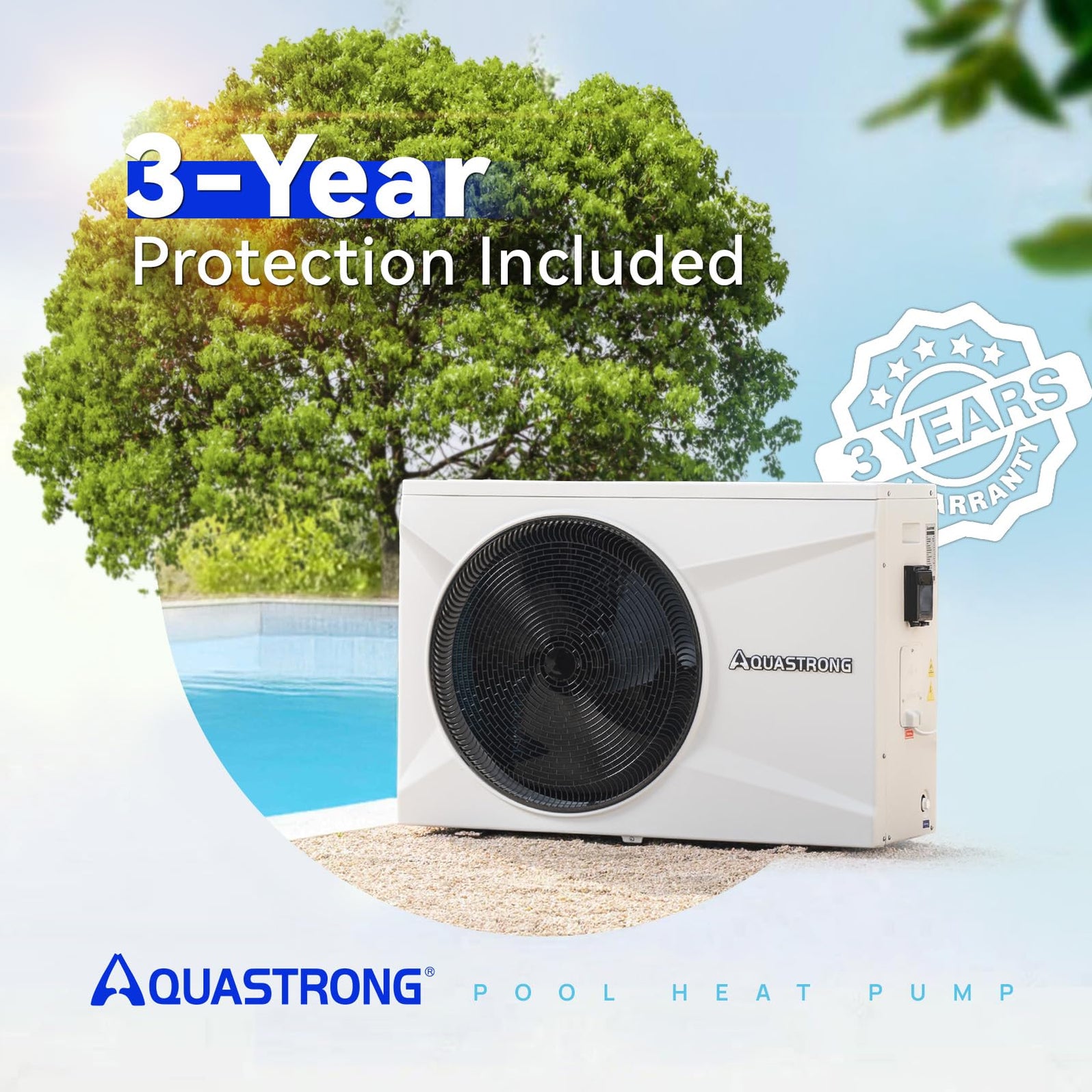 HEX055 55,000 BTU Heat Pump For 16,000 Gallons Pools 220V — Aquastrong