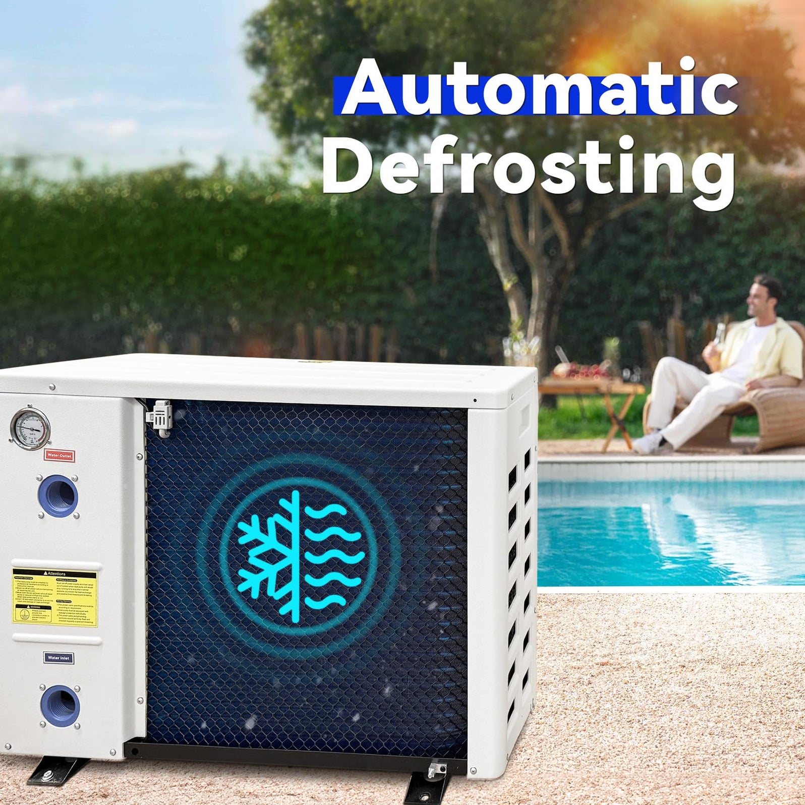HEX055 55,000 BTU Heat Pump For 16,000 Gallons Pools 220V — Aquastrong